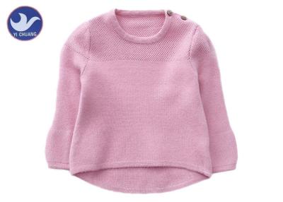 China El hombro abotona las mangas altas-bajas de la trompeta de los suéteres del jersey de las muchachas del cierre en venta