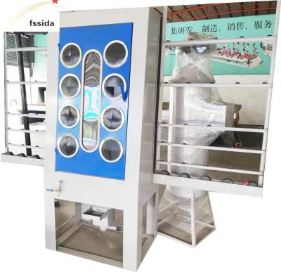 China PLC-gecontroleerde verticale glasstofvrije handmatige zandblaasmachine voor het etsen van glas Te koop