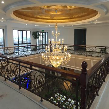 Aluminum staircase railing installation example