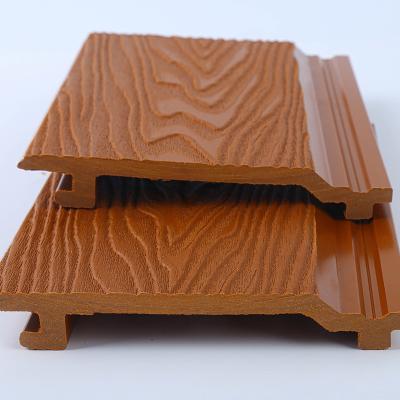 Cina Materiale per la decorazione delle pareti esterne pannello WPC con texture di grano di legno e superficie di levigatura in vendita