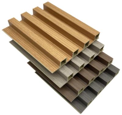 Cina Pannelli di rivestimento in legno colorato 3D onde geometriche rivestimento di parete in PVC per sfondo TV in vendita