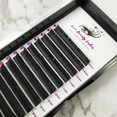 China 0.15mm 0.20mm Full Volume Eyelash Extensions Ellipse Flat Volume Love Beauty Supply Lashes CC Curl for sale