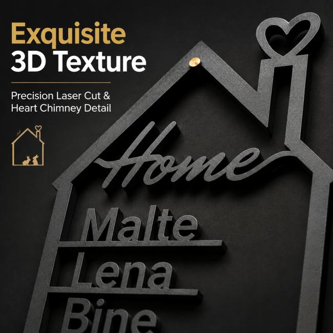 3D Printed House Wall Sign Image 2
