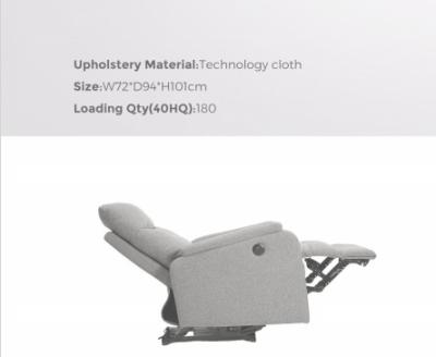 Chine Massage manuel chauffage lombaire en lin fin fauteuil reclinable canapé câlin 3 places à vendre