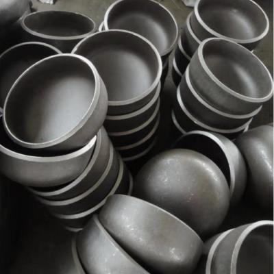 China Tampas de extremidade de tubo de aço de grande diâmetro preto sem costura ANSI B16.9 SCH40 SCH80 à venda