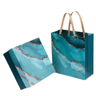 Cina Abitudine blu di Art Paper Paperboard Gift Boxes con il coperchio e la base rigidi in vendita