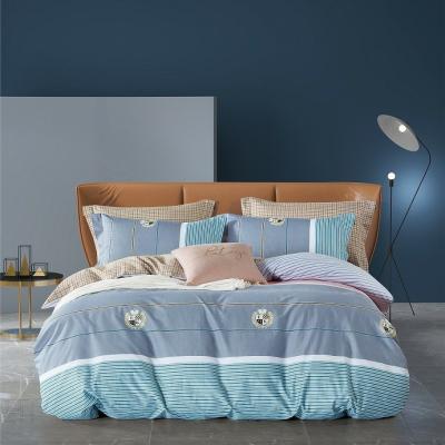 Cina la copertura economica 100% del piumino stampata lettiera del lenzuolo del cotone mette l'insieme su misura del piumino della trapunta dell'insieme della lettiera della biancheria da letto in vendita