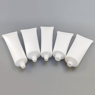 China Customized Cosmetics Packaging White Matte Empty Plastic Soft Squeeze Tubes for Lotion and Cream 100% Sugarcane Material for sale