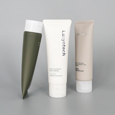 China Customized Cosmetics Packaging White Matte Empty Plastic Soft Squeeze Tubes for Lotion and Cream 100% Sugarcane Material for sale