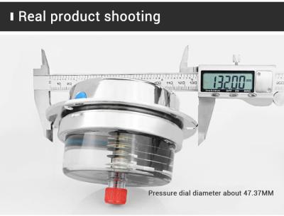 중국 산업용 100mm 기름으로 가득 차 있는 자기 전기 접촉 압력 측정기 판매용