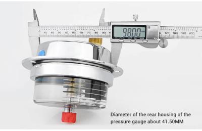 중국 산업용 100mm 기름으로 가득 차 있는 자기 전기 접촉 압력 측정기 판매용