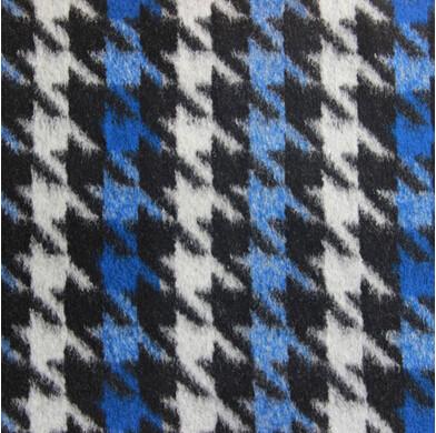 Cina Tessuto blu/bianco/del nero piviere del jacquard con il modello di pied de poule in vendita