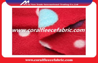 Cina Tessuto polare del vello di Antipilling tinto pianura rossa del punto con il poliestere 100% di Microfiber in vendita