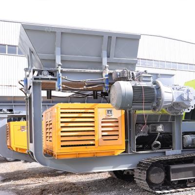 China High Capacity Crawler Mounted Shredding Equipment Mobile Construction Waste Car Shredder Tracked Mobile Waste Shredder for sale