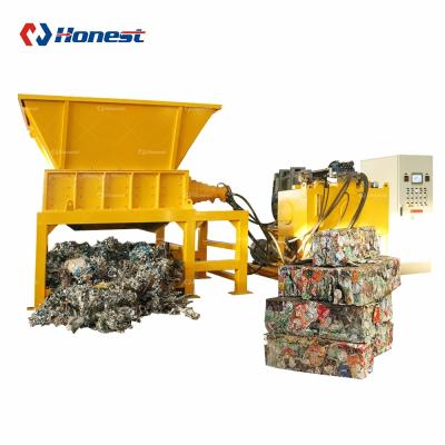China Hydraulic Scrap Metal Recycling Crusher Shredder Machine Automatic with Double Shaft Design Waste Liner Shredding for sale