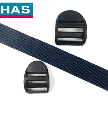 China 20mm / 25mm Black Plastic Ladder Lock Buckle Strap Adjuster For Webbing Gear for sale