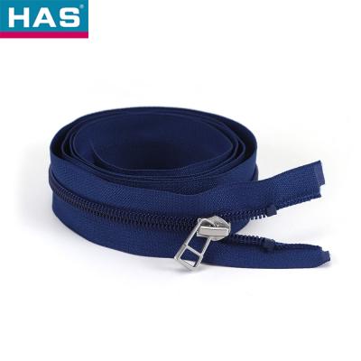 China Durable Nylon Zipper With Custom Coil and Open-end For Jacket for sale