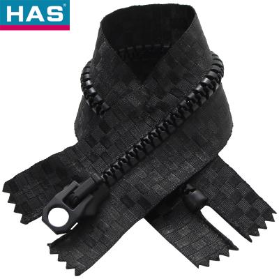 China #5 Resin Zipper with Close-end and Black Plastic Strip For suitcase for sale