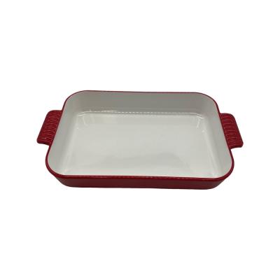 Cina Ingrosso Red Rectangle Melamine Casserole Home Kitchen Usare Melamine Bakeware Sets in vendita
