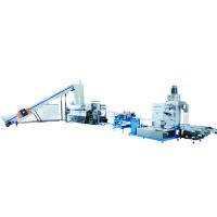 Quality PET fiber and PET flakes recycling machine with cutter compactor single stage pelletizing machine for sale