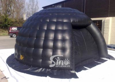 China de kleine zwarte tent van de bellen opblaasbare iglo met verwijderbare deur die van beste pvc-geteerd zeildoek wordt gemaakt Te koop