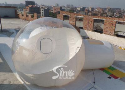 China Openluchthemisfeer transparante opblaasbare het kamperen bellentent met de ingang van 2 capsuletunnels Te koop
