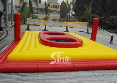 Cina L'annuncio pubblicitario ha personalizzato la corte di pallavolo gonfiabile gigante all'aperto con il trampolino per i giochi interattivi degli adulti in vendita