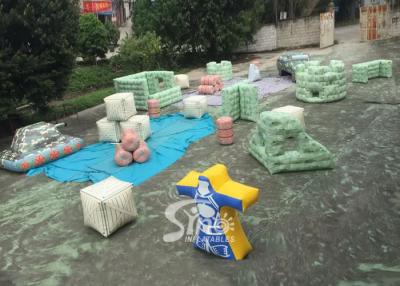 China Het schieten van opblaasbare paintballbunkers van de doel paintball barrière voor de openluchtarena van de lasermarkering Te koop
