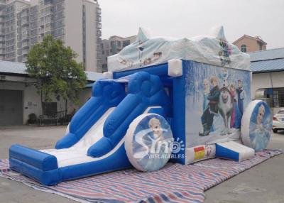 中国 子供のためのスライドが付いている屋外の凍らせていたキャリッジ膨脹可能な弾力がある城 販売のため