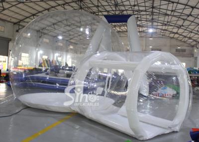 China barraca de acampamento inflável transparente exterior da bolha de 4m com entrada do túnel do quadro à venda