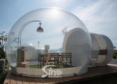 China Openlucht 5m Duidelijke Hoogste Toevlucht Opblaasbare Bel het Kamperen Tent met de Capsuletunnel van het Staalkader voor Glamping Te koop