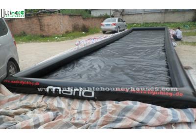 Cina Degli sport acquatici grande stagno gonfiabile lungamente con la tela cerata del PVC di 0.9mm, nera in vendita