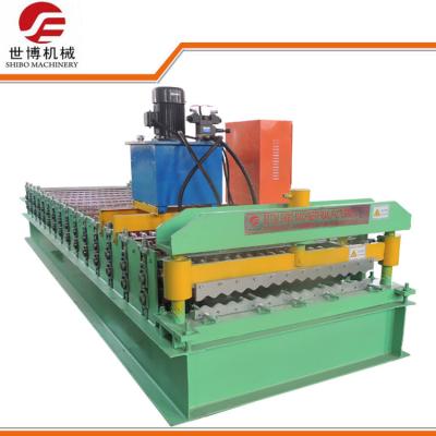 Cina 0.3 - rotolo dello strato ondulato 0.8mm che forma macchina con il sistema di controllo dello SpA in vendita