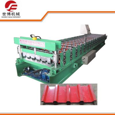 China 686 Millimeter Breiten-trapezoides Blatt-Rollen-, das Maschine mit hydraulischem Ausschnitt bildet zu verkaufen