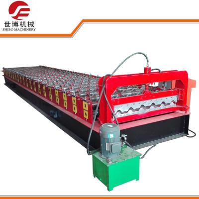 China Hohe Kapazitäts-trapezoide Blatt-Rolle, die Maschine für Farbstahlplatte bildet zu verkaufen