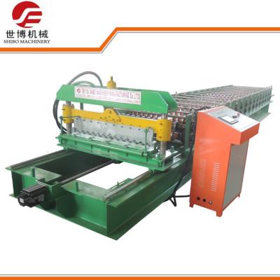 Cina rotolo del pannello del tetto ondulato 4KW che forma macchina con il sistema di controllo automatico in vendita