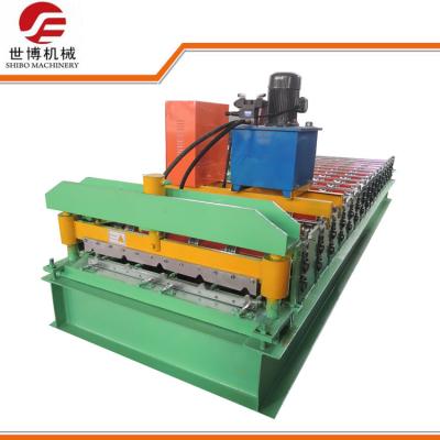 Cina Strato trapezoidale del tetto del materiale da costruzione che fa attrezzatura a macchina con il sistema dello SpA in vendita
