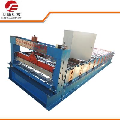 China Wasserdichte trapezoide Blatt-Rolle, welche die Maschine herstellt Farbstahl-Fliesen bildet zu verkaufen