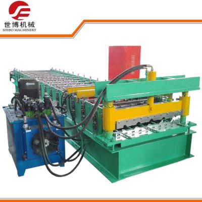 China Grüne trapezoide Rolle des Blatt-380V, die Maschine mit hydraulischem Ansteuersystem bildet zu verkaufen