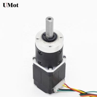 Cina Nema8 20mm 0.5A 0.8A Mini Micro Planetary Gearbox Stepper Motor 5.2 1 con anello metallico in vendita