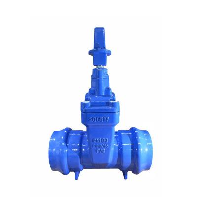 Cina Valvola a saracinesca messa resiliente dell'estremità dell'incavo per il ferro duttile DN50-80 dell'estremità dell'incavo del tubo PN10/16 del PVC in vendita