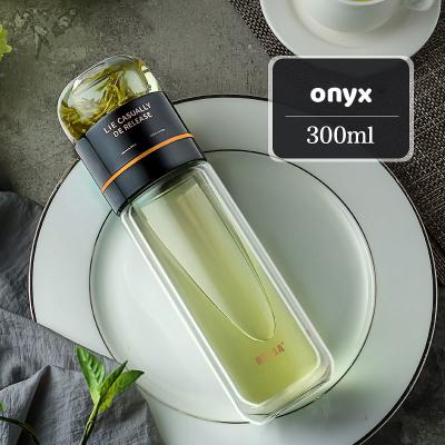 Κίνα Μη τοξικό μπουκάλι νερό πολύχρωμο 300ml γυαλιού Infuser Borosilicate τσαγιού προς πώληση