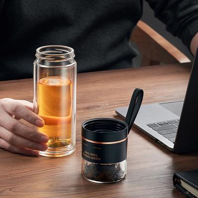 Κίνα Μπουκάλι τσαγιού γυαλιού Borosilicate Multiscene, διπλό τσάι Infuser γυαλιού Heatproof προς πώληση