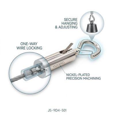 Nickel Plated Square Wire Lock J Type Hook Cable Gripper