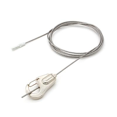 China Nickel Plating Cable Suspension Kits Gallery Display Ceiling Wire Hanging Kit for sale