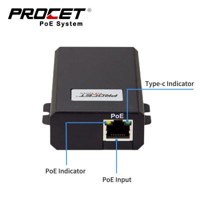 Cina convertitore di Ethernet del separatore del Usb C di 44-57vdc Poe in vendita