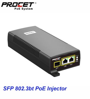 Cina Sfp 802.3bt 4 Pair Media Converter Poe Injector 60 Watts Power 55 Vdc 1.1 Amp in vendita
