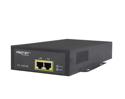 China Industrial 95W Single Port 802.3BT PoE Injector Web Video Camera PoE Injector for sale