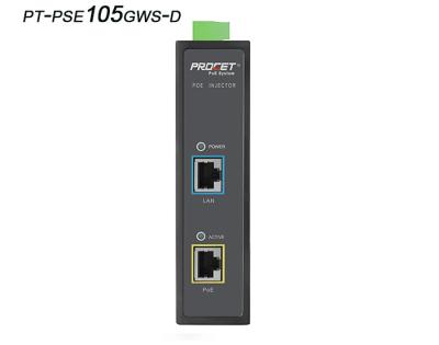 China De Vezel90w PoE Injecteur 20% van het Procet Industriële DIN Spoor aan de Werkende Vochtigheid van 80% Te koop