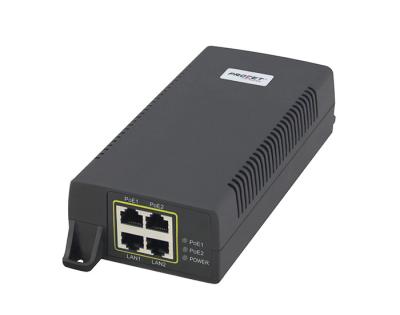 中国 Midspanギガビット屋内評価されるデュアル ポートPoEの注入器30W 販売のため